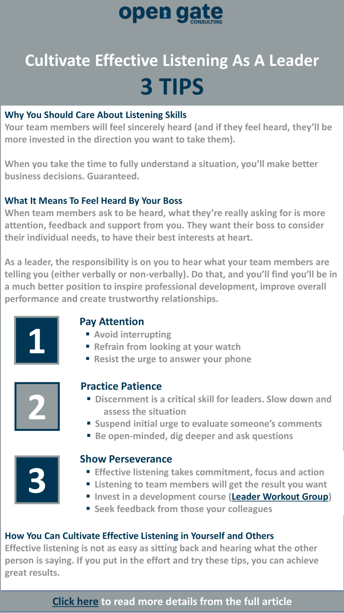 Tips for Effective Listening - Open Gate Resources
